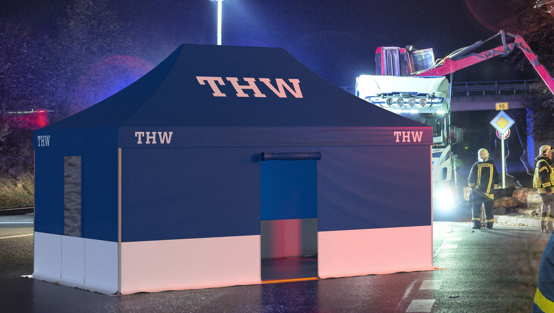 Application areas folding tents: protection & rescue - Pro-Tent